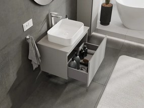 Mexen Orio, koupelnová skříňka 70 cm, 1 zásuvka, šedá matná, 91A10-07047-1-BF62