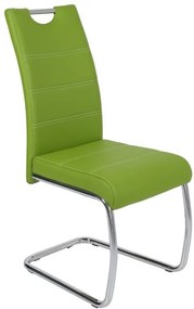 Jídelní židle Flora, zelená ekokůže