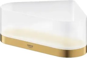 Grohe Selection - Miska do sprchy s držákem rohová kartáčovaný Cool Su