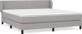 Box spring postel s matrací světle šedá 180 x 200 cm textil 3126101