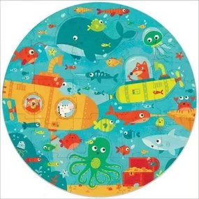EDUCA Kulaté puzzle Hlubiny moře / 28 dílků / od 3 let