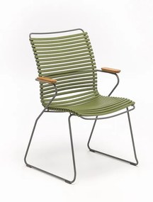 Houe Denmark - Židle CLICK s područkami vyšší, olivově zelená