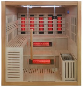 BPS-koupelny Kombinovaná sauna 2v1  - Infrasauna + finská sauna 180x160, 4-5 osob