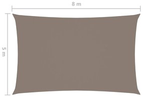 Stínící plachta oxfordská látka obdélníková 5 x 8 m taupe,  135441