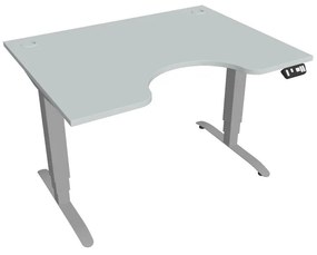 Hobis Motion Elektr. nastavitelný stůl 120x90 s pamětí - HOBIS ERGO MOTION MSE 3M 1200 Dekor stolové desky: šedá, Barva kovové podnože: stříbrná