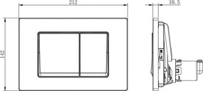 Mexen Fenix ​​Air 10 XS, pneumatické dvojité tlačítko pro splachování, chrom lesklý, 6A1001