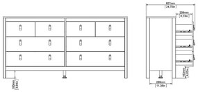 Bílá nízká komoda 159x80 cm Madrid – Tvilum