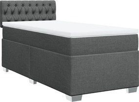 Box spring postel s matrací tmavě šedá 100 x 200 cm textil 3288107