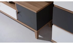MEMONE | psací stůl M-01 | 110 cm | dub zlatý/bílá/grafit