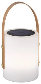 Bílo-hnědá LED stolní lampa (výška 34 cm) Bari – Fischer &amp; Honsel