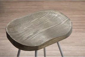 Barová stolička z jilmového dřeva ve stříbrné barvě/v přírodní barvě (výška sedáku 78 cm) District – Premier Housewares