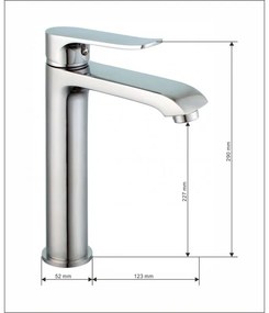 Umyvadlová baterie MEXEN PECOS vysoká chrom
