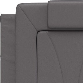 Postel Viana s matrací šedá 120 x 200 cm umělá kůže 3208785