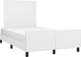 Rám postele bez matrace bílý 120x190 cm umělá kůže 3270549