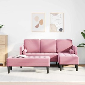 Set pohovek 2 ks Růžová Polyester 3329268