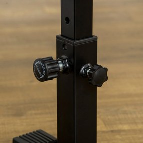 HOMCOM Domácí umělecké gymnastické laťky s nastavitelnou výškou, koly a protiskluzovými nohami, pro děti od 6 let, 226x31x59cm, Hnědá