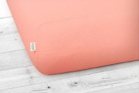 Jersey prostěradlo světle lososové na výšku matrace do 20 cm Velikost: 60 x 120
