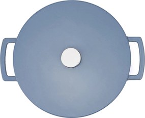 Elmich Smaltovaný litinový hrnec Ember 24 cm - modrá