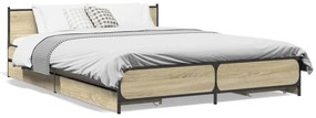 Rám postele se zásuvkami dub sonoma 120x190 cm kompozitní dřevo