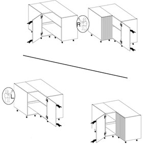 AVARANT sa | dolní skříňka 90x90 DN 2F rohová s policí | 90x90cm | 3D povrch | šedá/artisan
