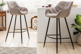 Designová barová židle Kiara šampaňský samet
