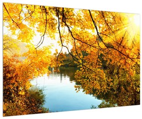 Podzimní obraz stromu (90x60 cm)