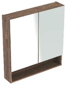 Geberit Selnova Square - Zrcadlová skříňka 850x788x175 mm, 2 dvířka, ořech hickory 501.270.00.1