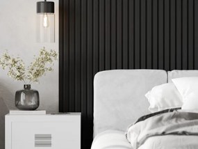 Mexen Lam-B, stěnové lamely 275 × 31,5 cm, HDF deska 4 mm, černá matná, S100-275317-2812-053