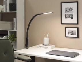 Stojací LED lampa s dálkovým ovládáním černá APUS Beliani