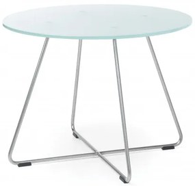 profim Konferenční stůl SV40 Deska stolu tvrzené sklo - mléčné (G1) Barva kostry - Profim temně zelená RAL 6004