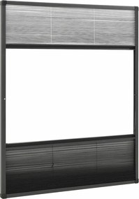 Plisovaná okenní síť proti hmyzu se zástěnou hliník 60x80 cm 148682