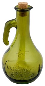 Zelená láhev na olej z recyklovaného skla Ego Dekor Olive, 500 ml