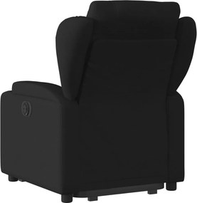 Zvedací polohovací křeslo černé textil 3204484