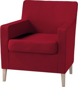 Potah na křeslo IKEA Karlstad barva červená látka pletený vzor
