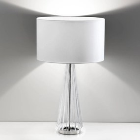 Stolní lampa Costa Rica stínidlo bílé noha průhled