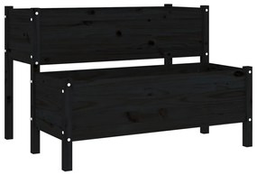 Truhlík černý 110 x 84 x 75 cm masivní borové dřevo - Default Title