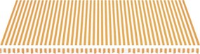 vidaXL Náhradní plachta na markýzu 6 x 3,5 m [311944] Barva: oranžová a černá