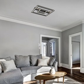 Rabalux Černé stropní LED svítidlo Sidona 485x485mm 48W 71071