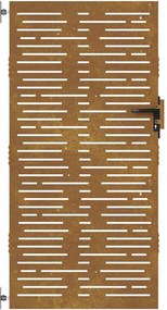 Zahradní branka 85 x 175 cm z corten oceli, čtvercový design 153248