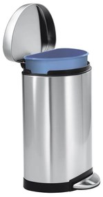 Simplehuman pedálový odpadkový koš 10L,půlkulatý,matná nerez,CW1833