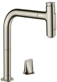 Hansgrohe M71 - Dřezová baterie M7120-H200 s výsuvnou sprškou, 2-otvorová instalace, sBOX, vzhled nerezu 73818800