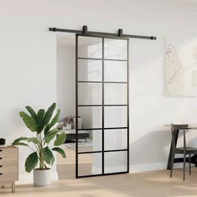 Posuvné dveře se sadou kování černé 90x205 cm ESG Glass 3375791