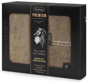 FROTÉ RUČNÍK EVA MINGE VENUS SADA 1KS 30X50CM, 1KS 50X90CM, 1KS 70X140CM BÉŽOVÁ