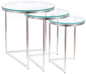 Konferenční stolek Tia (sklo + chromová). 1050915