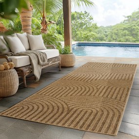 Ayyildiz, Běhoun Timber 1401 beige - na ven i na doma, 80x250, béžová, chodba / předsíň