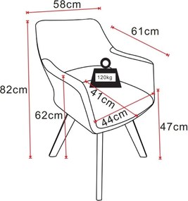 Idea Jídelní židle LAMILA Potah: Žlutooranžová