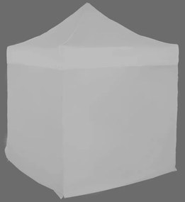 Nůžkový stan 2x2m ocelový, 4 boční plachty, Šedá / antracitová