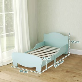 AIYAPLAY Montessori postel pro děti 3-6 let, 140x70 cm jednolůžková dětská postel s ochrannými zábranami a dřevěným rámem ve tvaru medvěda pro dětský…
