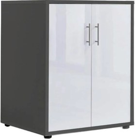 XXXLutz SKŘÍŇ NA ŠANONY, antracitová, vysoce lesklá bílá, 54/74/50 cm MID.YOU - Online Only kancelářský nábytek - 001067015614