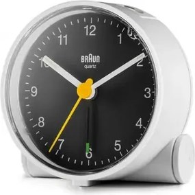 Braun BC01 bílá  černá / Klasický budík / 1x AA baterie